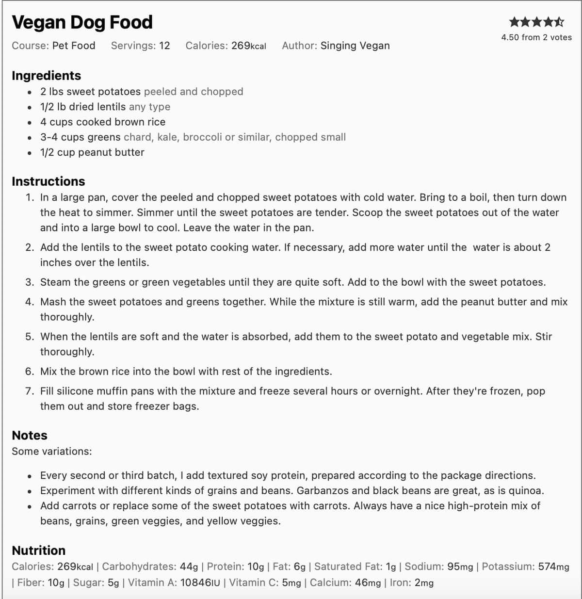 Adventures With Vegan Dog Food - Singing Vegan